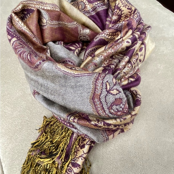 Accessories | Woven Silk De Chine Scarfwrapshawl | Poshmark